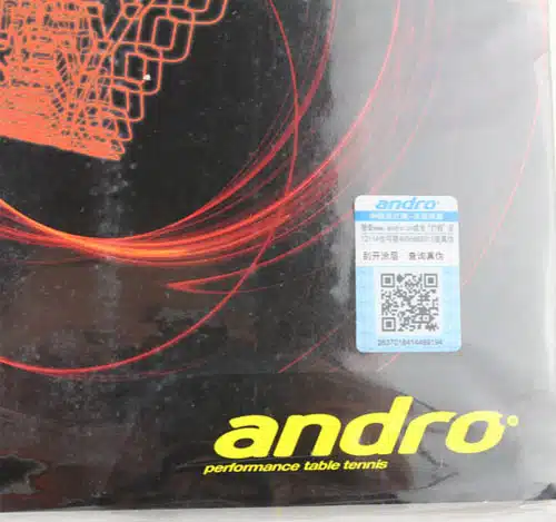 Andro Rubbers as Described by Japanese Shop